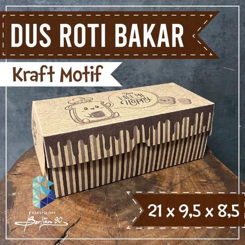 Promo Dus Roti Bakar Kraft Laminasi / Box Roti Bakar Motif /Kotak Roti ...
