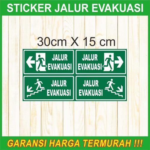 Jual STICKER/ AKRILIK/ ACP/ PLAT K3 SIGN JALUR EVAKUASI - sticker 20x10 ...