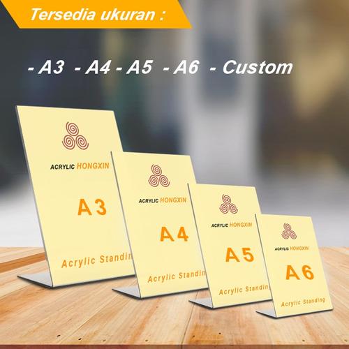 Jual Acrylic Standing Brosur A4 2mm 1 sisi murah letter L - Jakarta ...