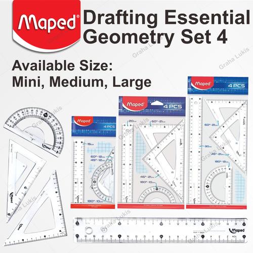 Jual MAPED Drafting Essential Geometri / Penggaris Segitiga / Busur ...