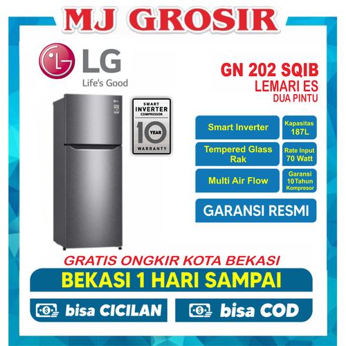 Jual KULKAS LG GN-B 202 SQIB LEMARI ES 2 PINTU 187 L INVERTER - Kota ...