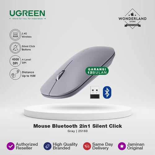 Jual Ugreen Mouse Wireless Bluetooth&USB MiniReceiver 2.4Ghz 4000dpi ...