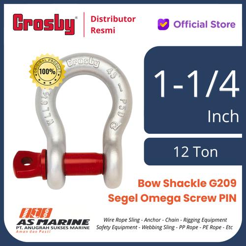Promo Shackle Omega / Segel Omega CROSBY G209 Screw Pin 1-1/4 Inch (12 ...