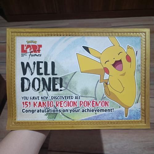 Jual Pokemon Certificate Larf Formes France Event Pikachu Poster A4 ...