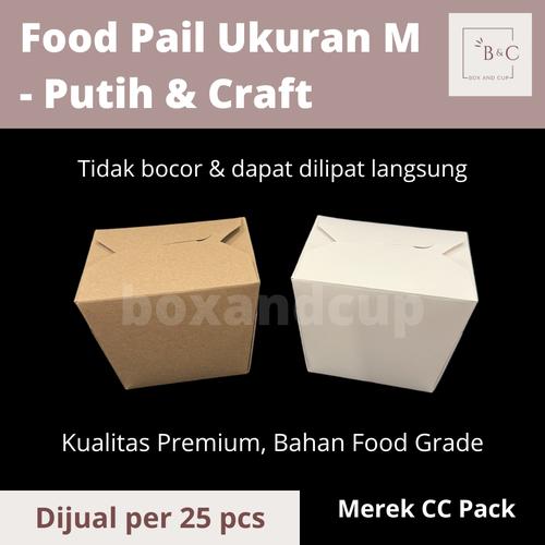 Jual Food Pail/ Lunch Paper Box/ Kemasan Rice Box/ Dus Nasi Ukuran M 25 ...