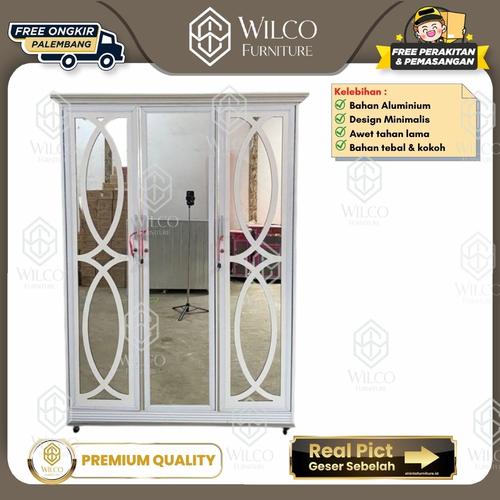 Jual Lemari Pakaian 3 Pintu / Lemari Baju Aluminium ACP Pintu CNC Kaguu ...