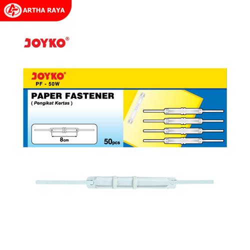 Jual Paper Fastener Pengikat Kertas Joyko PF-50W White 1 Box 50 Pcs ...