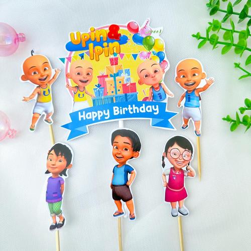 Jual JT Upin Ipin - Topper Cake Birthday Hiasan Kue Ulang Tahun Minitop ...
