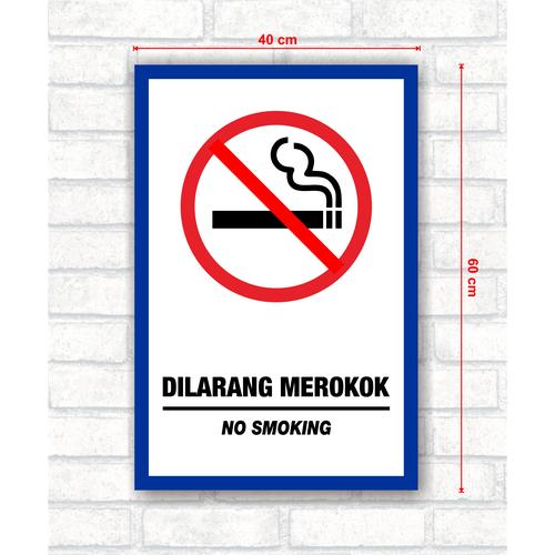 Jual Safety Sign Board_DILARANG MEROKOK - Ukuran 40x60 cm - Kab ...