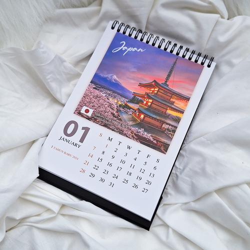Jual Kalender Meja Japan Vacation Premium Aesthetic / Calendar Spiral ...