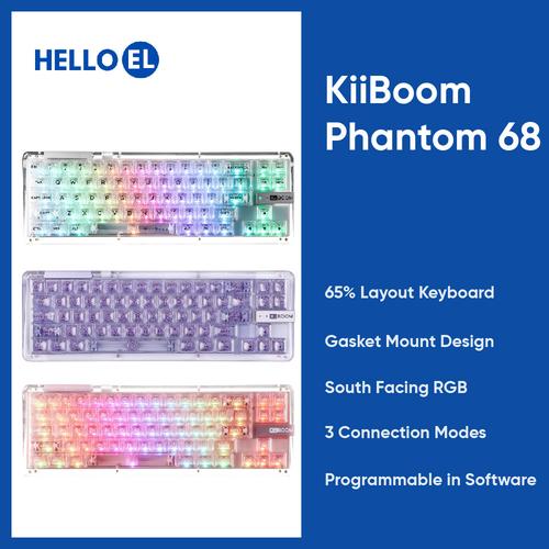 Jual KiiBoom Phantom 68 Acrylic 65% Crystal Wireless Mechanical ...