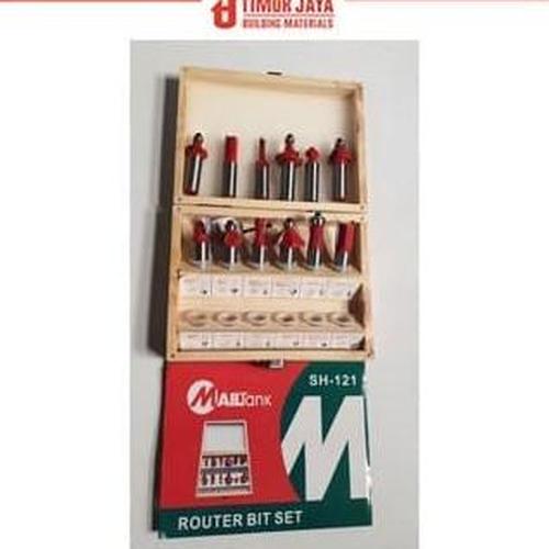 Jual BESAR 12 router SHS121 bit set mata profil mata trimmer krisbow ...