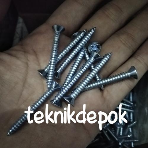 Jual Skrup Taping FH m 4 Sekrup Kepala Datar Skrup Kayu Kepala Obeng ...