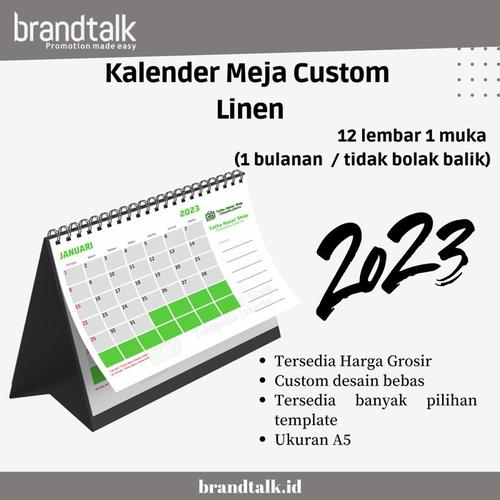 Jual Custom Kalender Meja 2024- Penyangga Duplek - 12 Lembar 1 Muka- AC ...