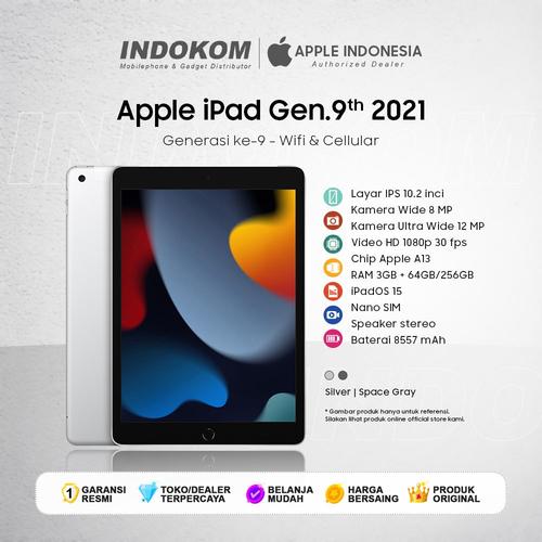 Promo Apple iPad 9 2021 10.2 Inch 64GB/256GB Wifi Only iBox - 64GB, Space Grey Cicil 0% 3x ...