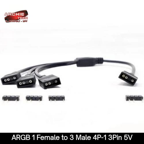 Jual Kabel ARGB Splitter 1 Female to 3 Male 4P-1 3Pin 5V - Kota ...