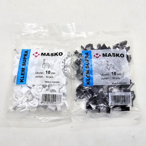 Jual Klem kabel clip kabel cable no 10 mm no.10 masko beton - Putih ...