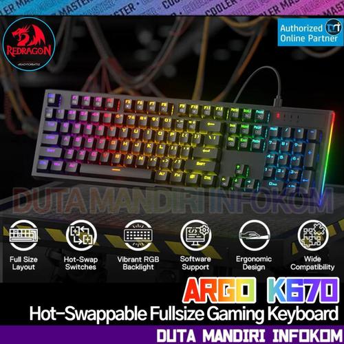 Jual Redragon ARGO K670 - RGB Fullsize Mechanical Gaming Keyboard ...