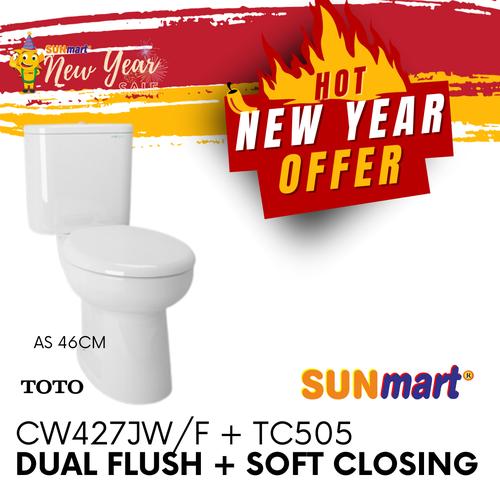 Jual KLOSET DUDUK TOTO CW427JW/F+ TC505 DUAL FLUSH + SOFT CLOSE - Kota ...