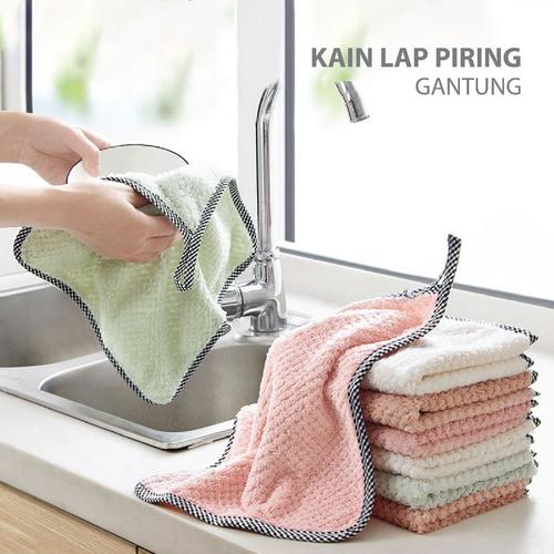 Jual Kain Lap Piring Dapur Serap Air - 25x25cm - Lap Gantung - Kota ...