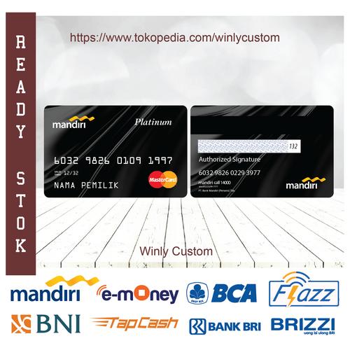Jual E-money Etoll design MANDIRI Platinum Kartu saldo 30.000 - 2 SISI ...