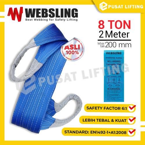 Jual Webbing Sling 8 Ton 2 Meter WEBSLING Sling Belt Double Ply ...