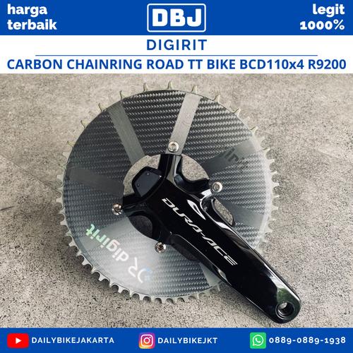 Jual DIGIRIT CARBON CHAINRING ROAD TT BIKE BCD110x4 R9200 - RADIAL ...