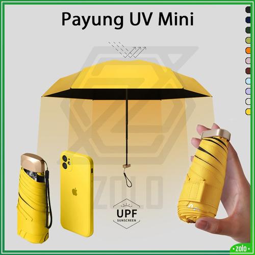 Promo [zolo] Payung Lipat Mini Anti UV / Payung Travel Anti Matahari ...