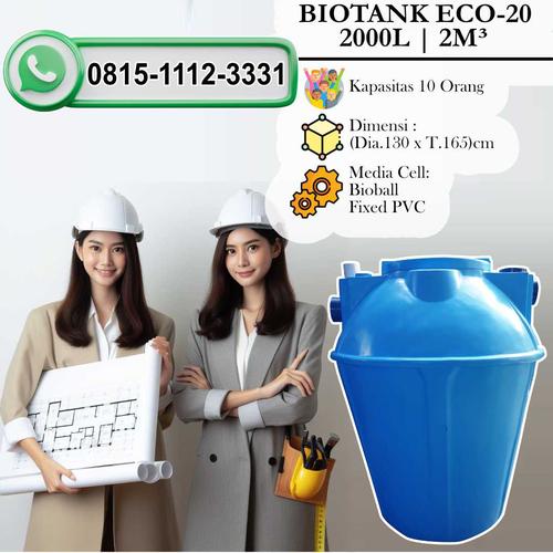 Jual Septictank Biotank Biofil Kapasitas 2000 Liter 2M3 / Biotech ...