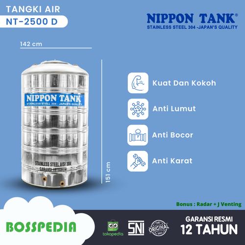 Jual TOREN / TANGKI AIR STAINLESS NIPPON TANK NT 2500 D GARANSI RESMI ...