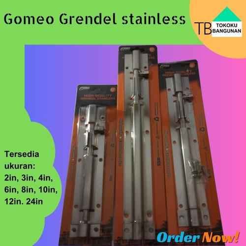 Jual Gomeo Grendel stainless 6" 8" 10" 12" slot pintu gerendel kamar ...