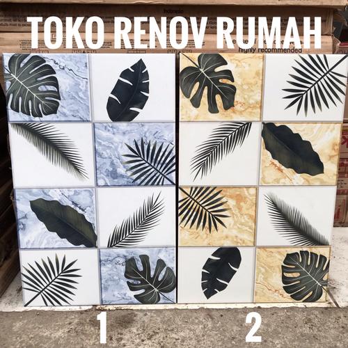 Jual Keramik dinding 25x40 motif batik (mengkilap) / keramik dapur ...