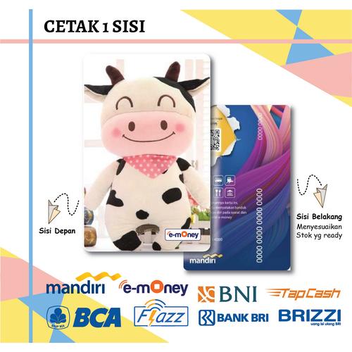 Jual KARTU EMONEY MANDIRI BCA BNI BRI Animal Cow - 1 SISI - BRI ...