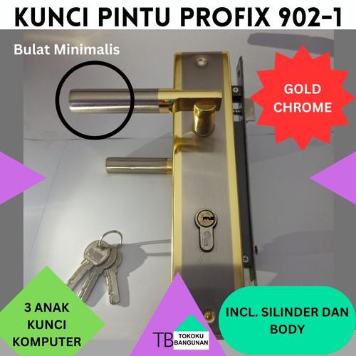 Jual Profix PRO 902-1 Kunci Pintu Set gold chrome gagang bulat minimalis - Jakarta Pusat ...