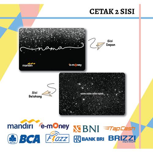 Jual KARTU EMONEY MANDIRI BCA BNI BRI CUSTOM NAMA SILVER BEBAS - 2 SISI ...