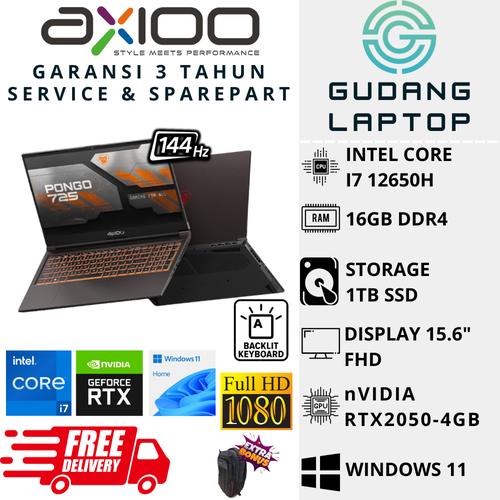 Jual Laptop gaming axio pongo 725 intel i7 12650h 16gb 1tb rtx2050 fhd ...