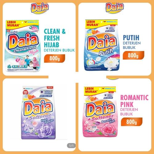 Jual Daia Deterjen Bubuk 800gr / Detergent - Putih - Kab. Sukoharjo ...