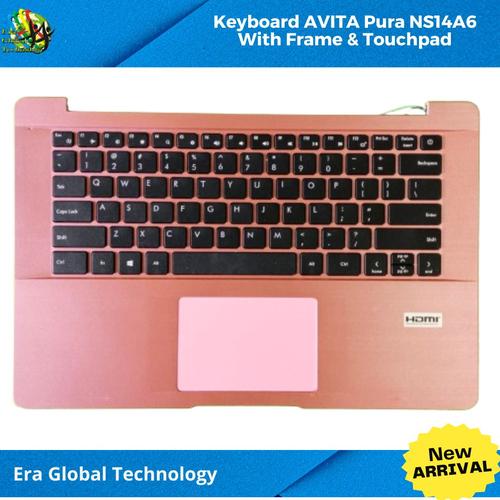 Jual Keyboard Laptop AVITA Pura NS14A6 With Frame Touchpad - Pink ...