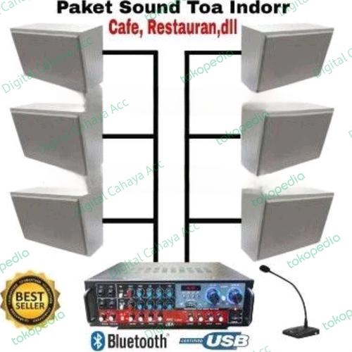 Jual Paket Sound System Indoor Kafe / Kantor / Ruangan Speaker TOA ...