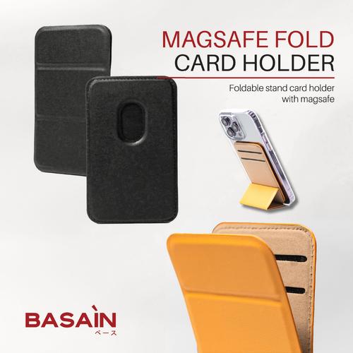Promo BASAIN MagSafe Fold Card Holder Wallet Stand Holder - Black ...