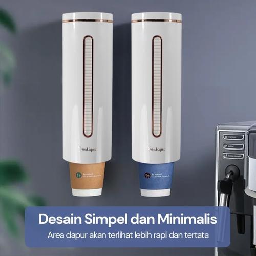 Jual Dispenser Rak Tempat Gelas Plastik Kertas Wall Cup Holder Rack ...