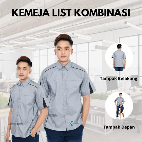 Jual Kemeja kerja uniform/seragam casual pria lengan pendek/seragam pns ...