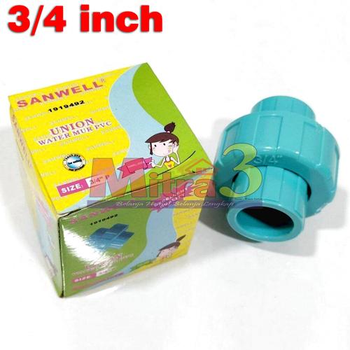 Jual Watermur Polos SANWELL 3/4" PVC / Watermoor Water Mur Plastik 3/4 ...