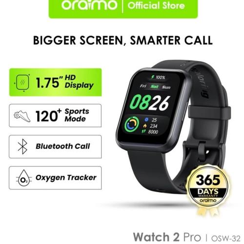 Jual Oraimo Watch 2 Pro Jam Tangan Pintar Big Screen Smart Watch 1.75 ...