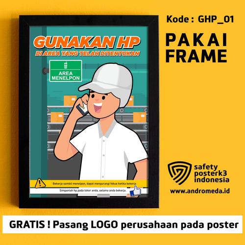 Jual Safety Poster K3 : Gunakan HP Di Area Yang Telah Ditentukan ...