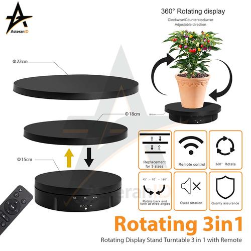 Jual Alas Putar Rotating Display Stand Turntable 3 in 1 with Remote ...