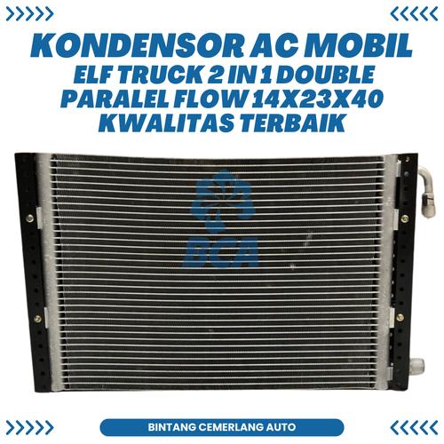 Jual KONDENSOR AC MOBIL DOUBLE PFLOW 14X23X40MM TEBAL ELF TRUCK 2 IN 1 ...