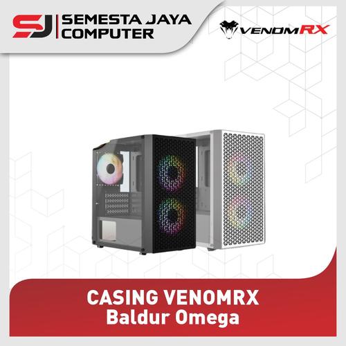 Jual VenomRX Baldur Omega Black / White Casing PC M-ATX 2 ARGB Fan ...