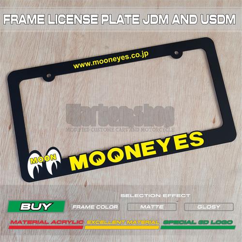 Jual Frame Plat Mobil Jdm Moon eyes Black - a, jdm flat - Kab ...