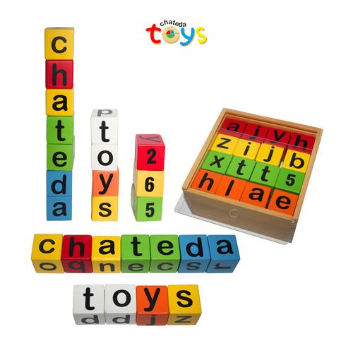 Jual Mainan Edukasi Anak Balok Susun Huruf dan Angka dari Chateda Toys ...